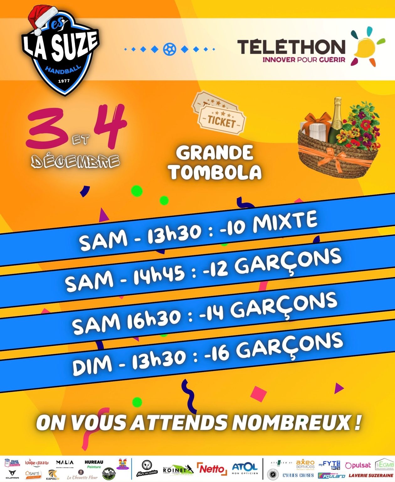 affiche telethon hand - La Suze sur Sarthe