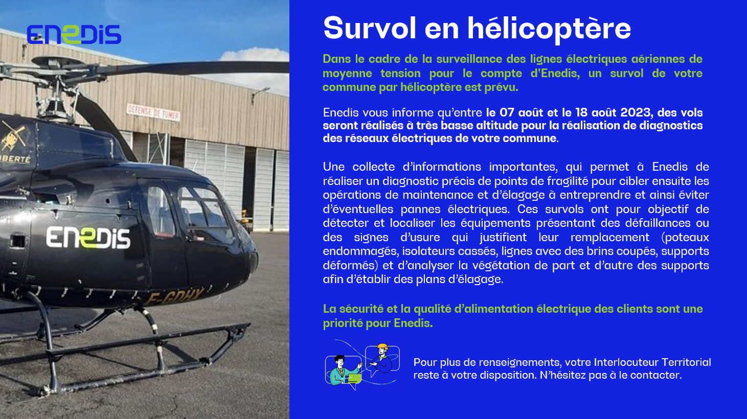 survol de l'hélicoptère d'ENEDIS - La Suze sur Sarthe